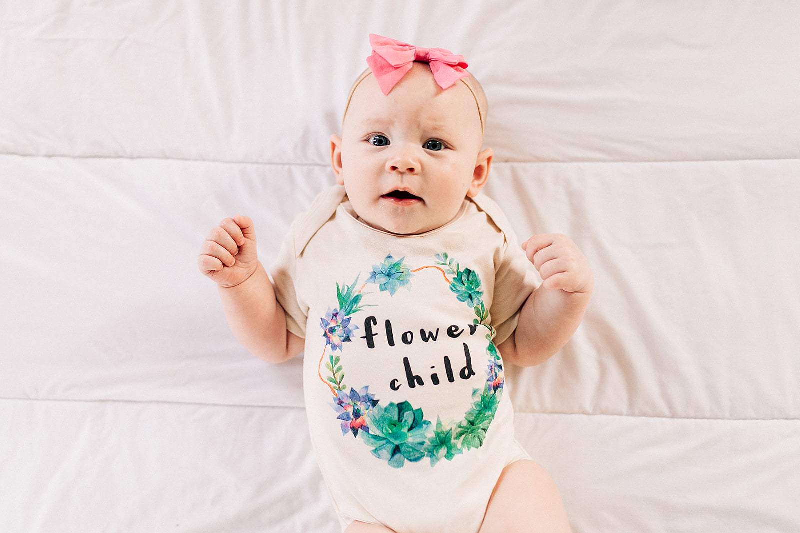 Flower Child Succulent Wreath Organic Baby Onesie® – Urban Baby Co.