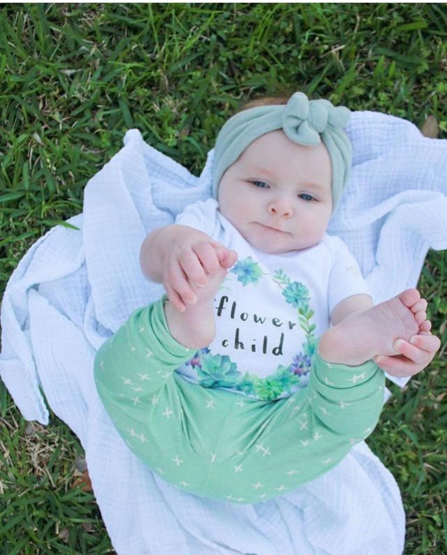 Flower Child Succulent Wreath Organic Baby Onesie® – Urban Baby Co.