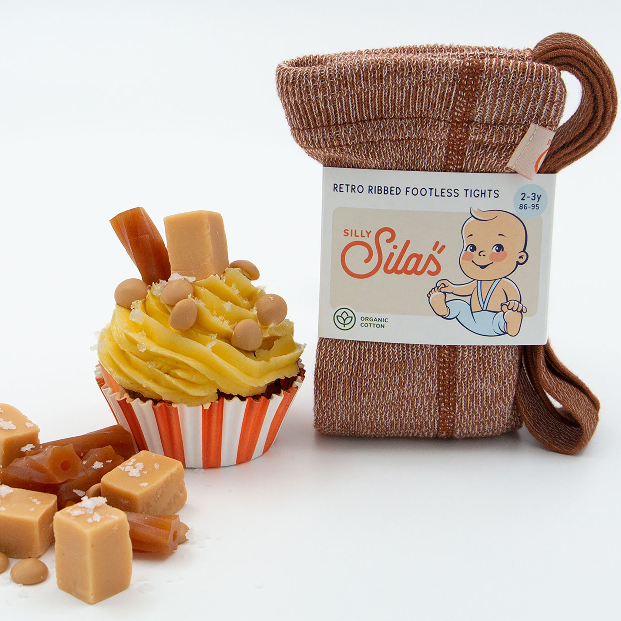 Silly Silas Footless Tights - Salted Caramel – Urban Baby Co.