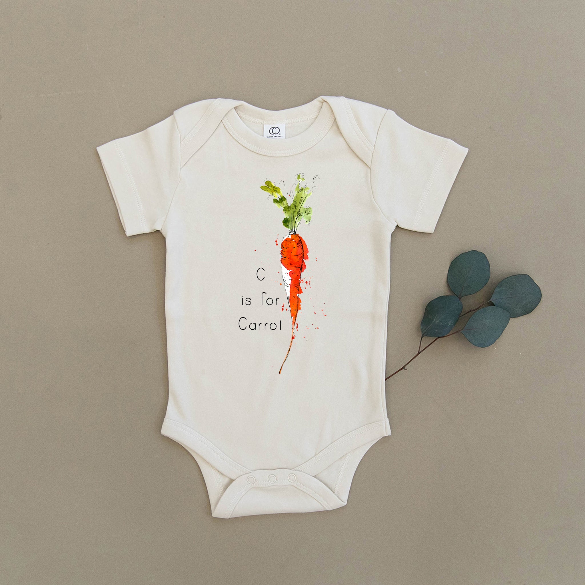 C is for Carrot Organic Baby Onesie® – Urban Baby Co.