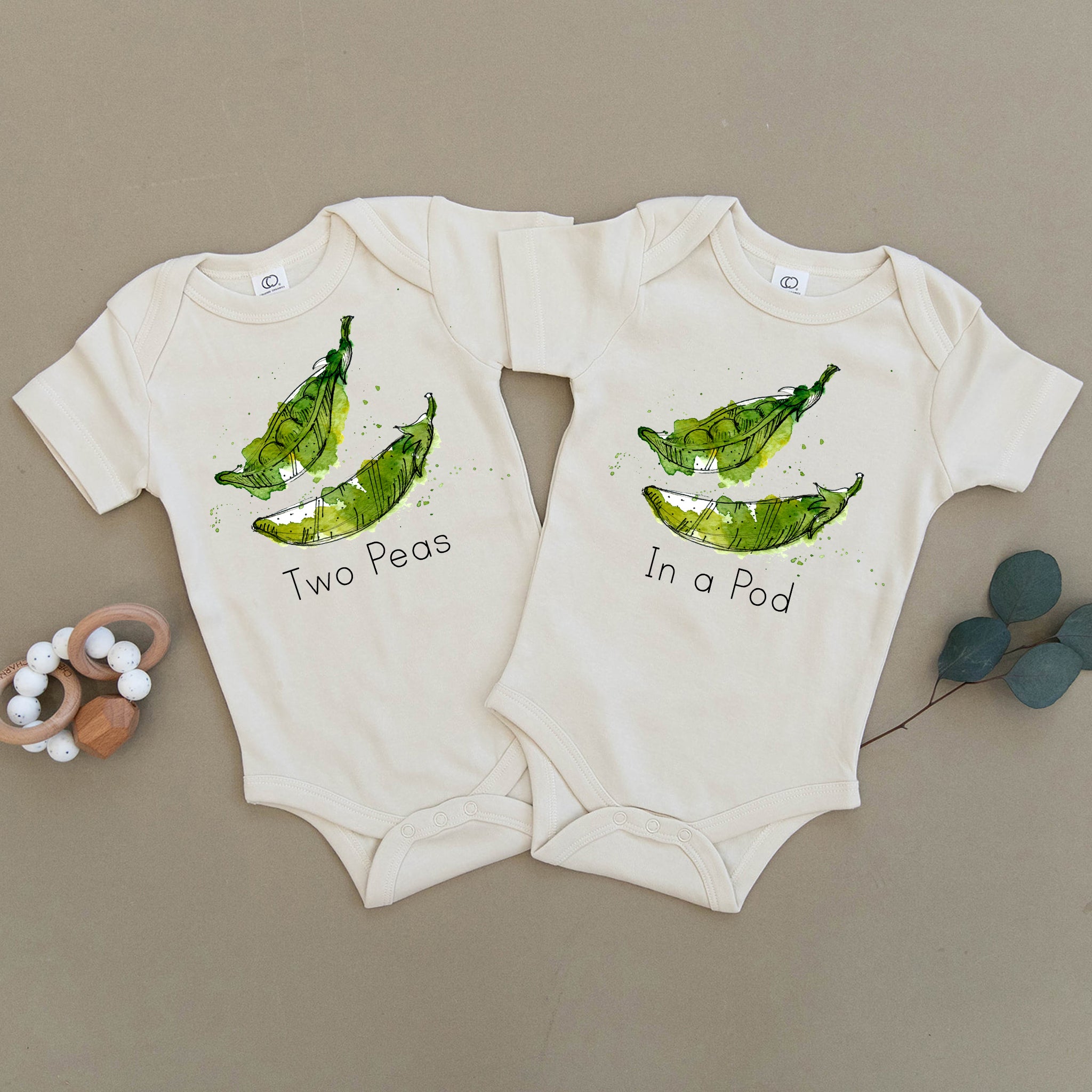 Two Peas In a Pod Twins Organic Baby Onesie® – Urban Baby Co.